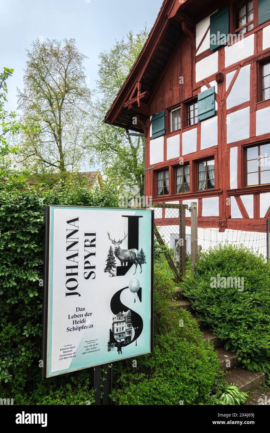 Hirzel, Switzerland - April 25, 2024: Johanna Spyri Museum in Hirzel ...