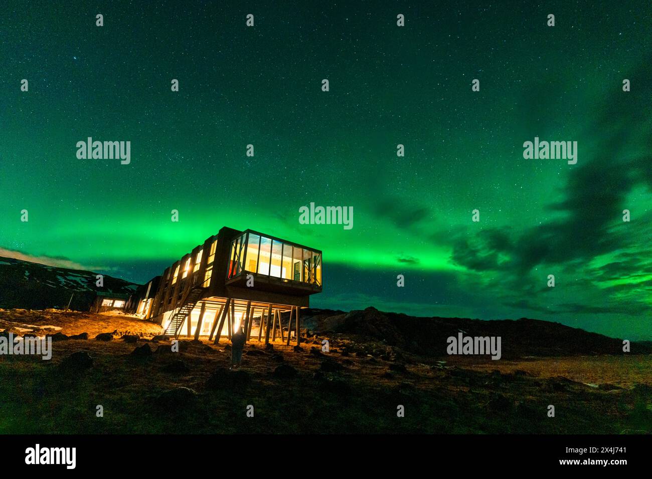 Selfoss and northern lights hi-res stock photography and images - Alamy