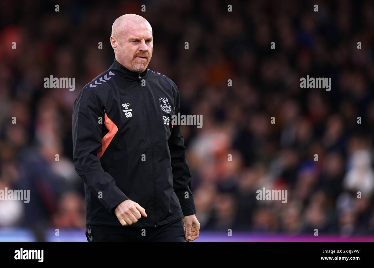 Everton manager Sean Dyche before the Premier League match at ...