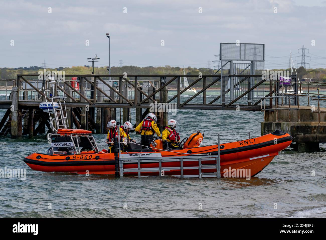 B Class Atlantic Lifeboat based at Calshot RNLI Station Stock Photo - Alamy