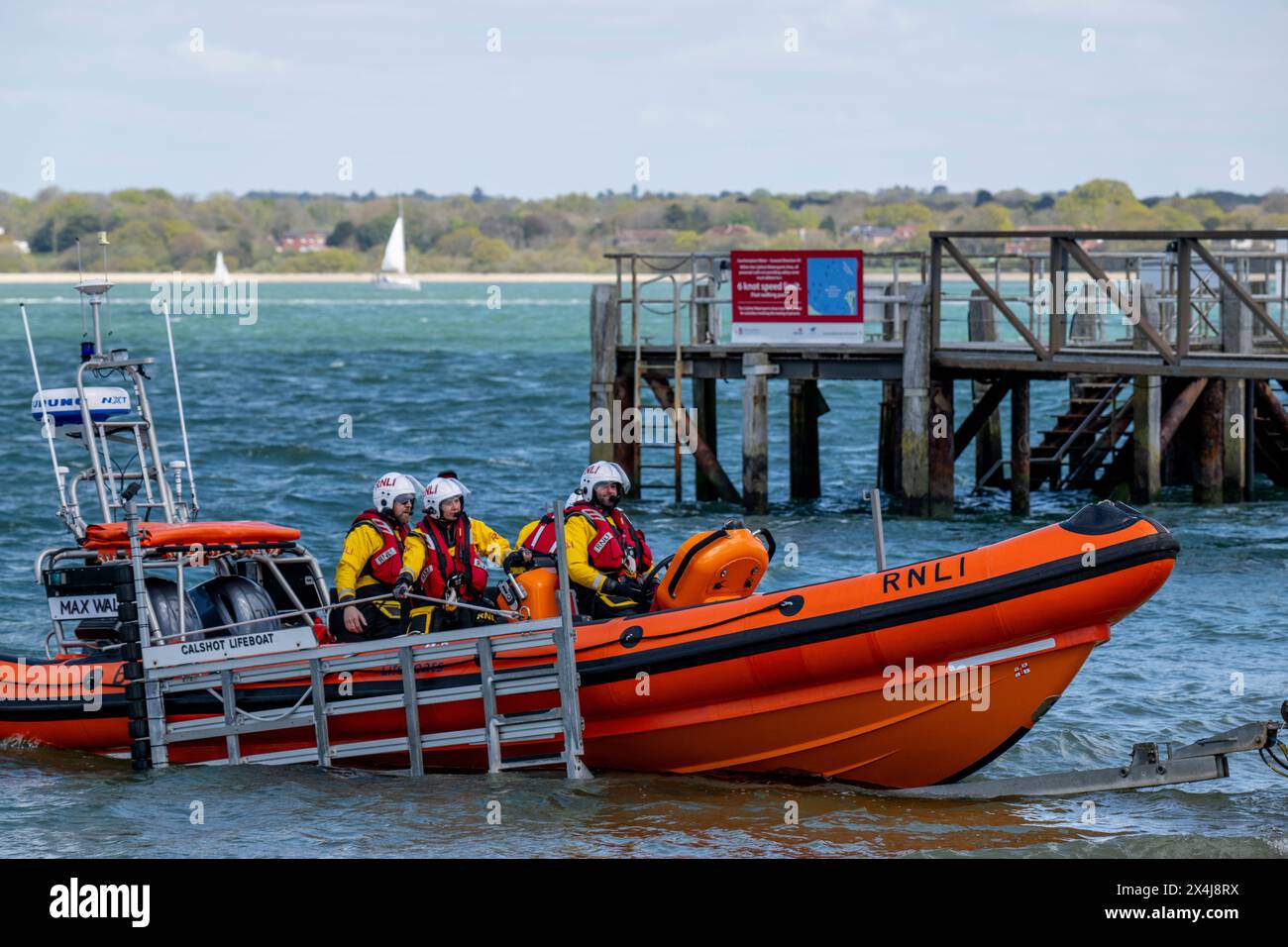 B Class Atlantic Lifeboat based at Calshot RNLI Station Stock Photo - Alamy
