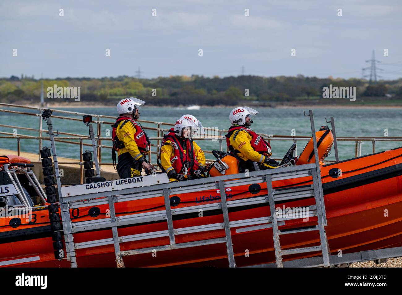 B Class Atlantic Lifeboat based at Calshot RNLI Station Stock Photo - Alamy