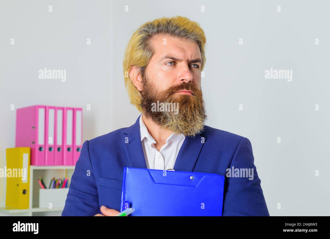 Portrait of serious business man, corporate leader, professional ...