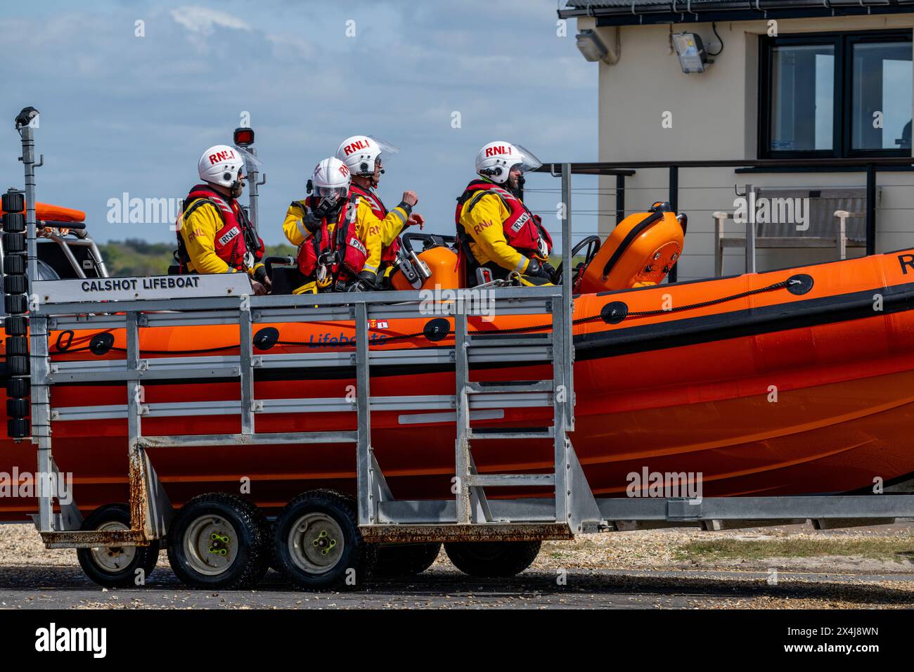 B Class Atlantic Lifeboat based at Calshot RNLI Station Stock Photo - Alamy