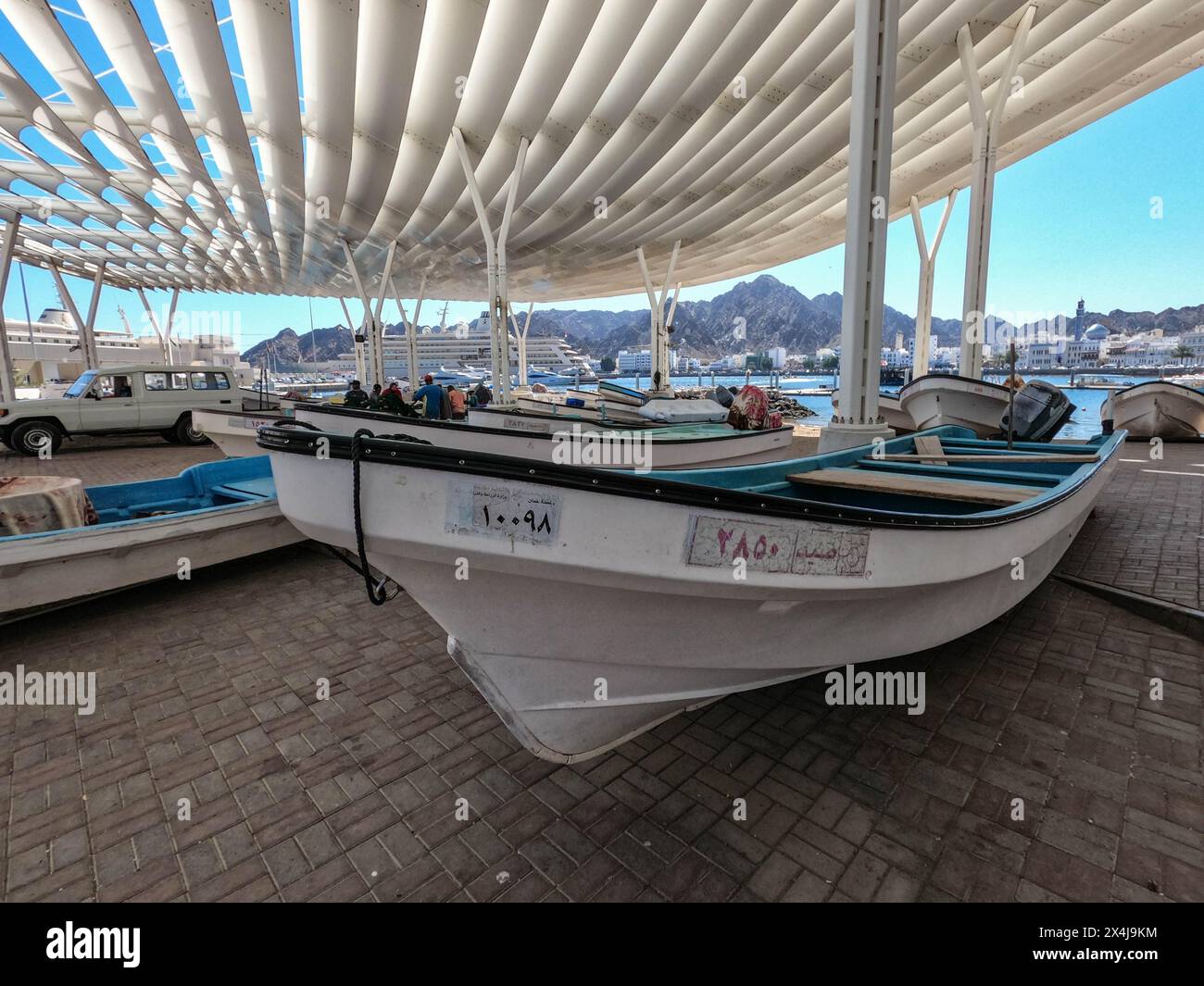 View of the Fish Market and Mutrah Souq, Muscat, Oman Stock Photo - Alamy