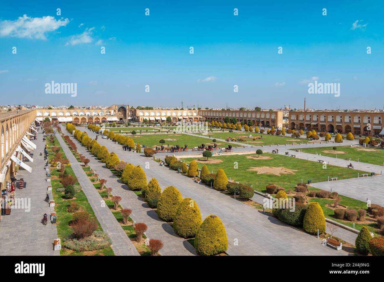 It's a peaceful day at Imam Square (Naqsh-e Jahan Square) as visitors ...