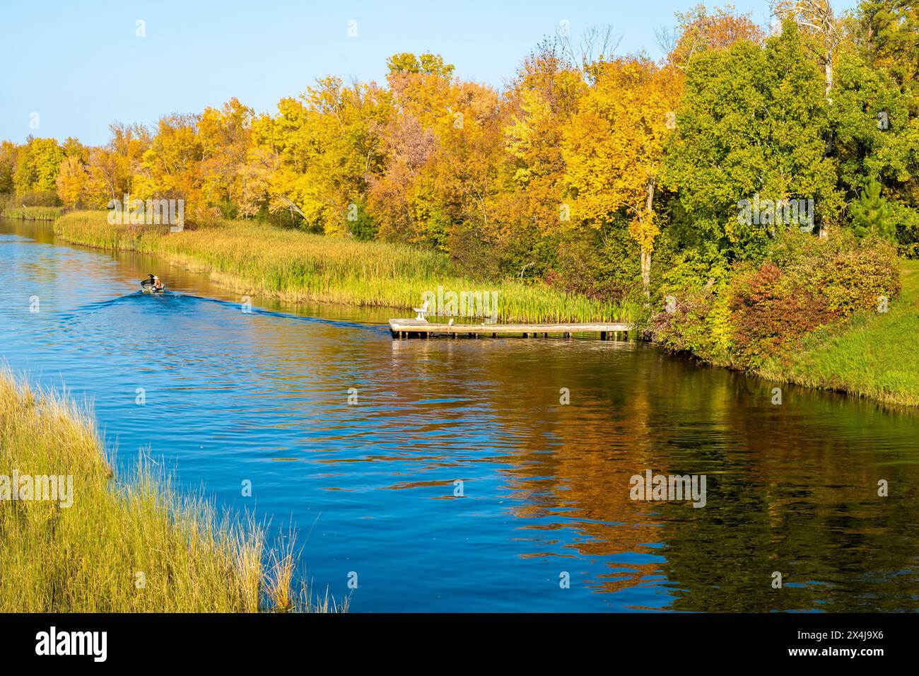 Mississippi River in Bemidji Minnesota near highway 2. This beautiful ...
