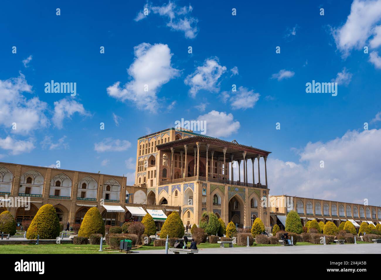 The intricate ceiling design of Ali Qapu Palace is a testament to ...