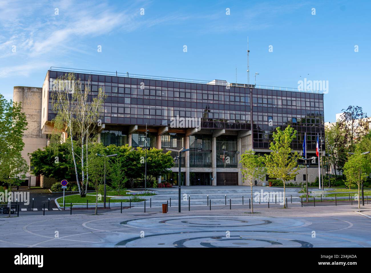 Exterior view of the town hall of Tremblay-en-France, a city of the ...