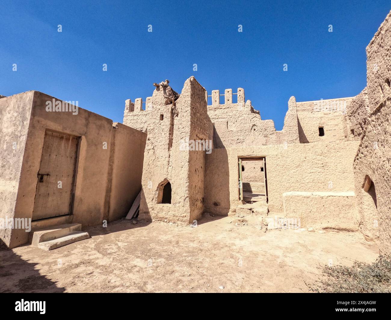 The ruined old village of Harat al Bilad, Manah, Oman Stock Photo - Alamy