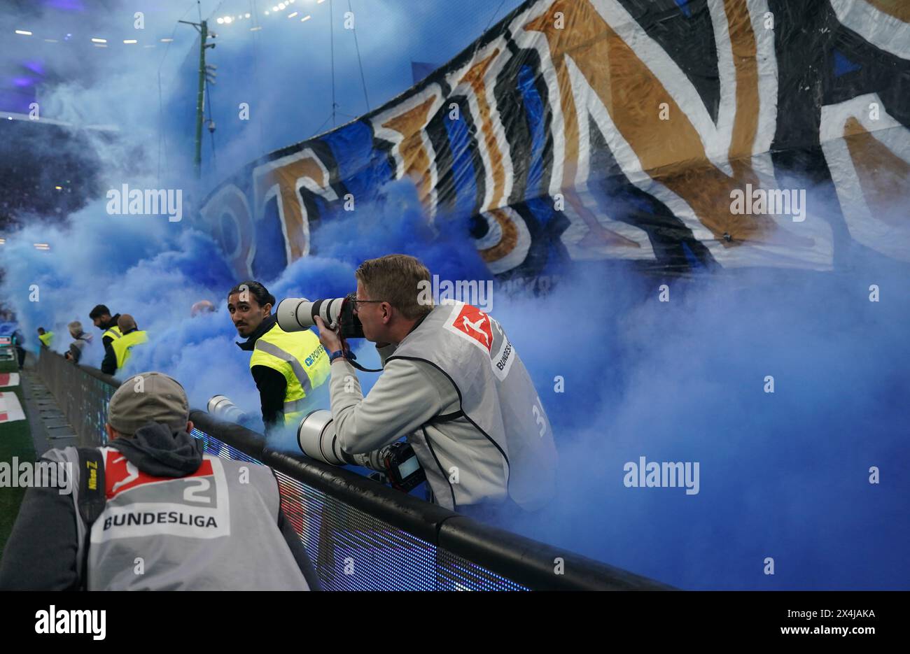 Hamburg, Germany. 03rd May, 2024. Soccer, Bundesliga 2, Hamburger SV ...
