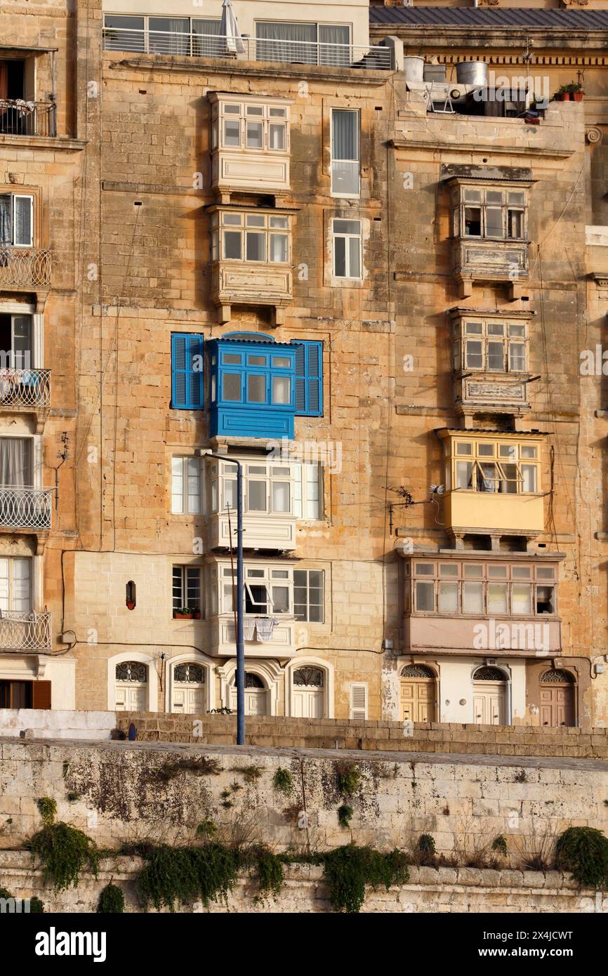 Malta Island, view of Valletta's old buildings Stock Photo - Alamy