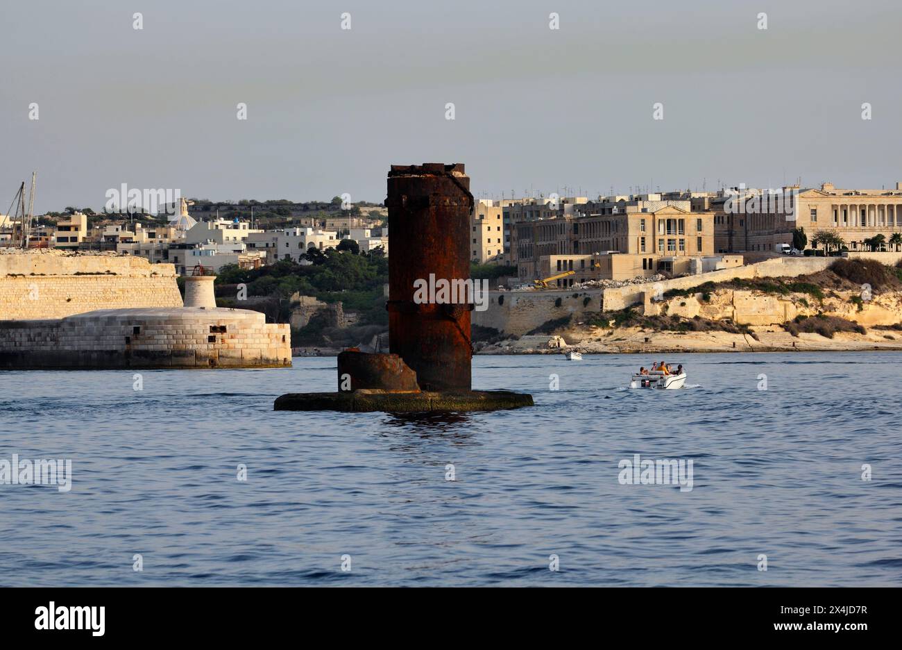 Malta Island, Valletta port entrance Stock Photo - Alamy