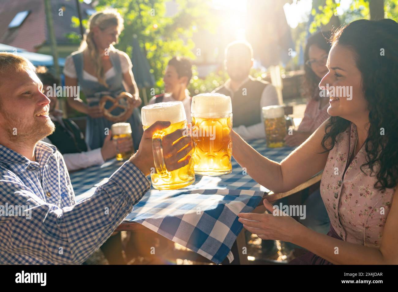 Young man woman clinking hi-res stock photography and images - Alamy