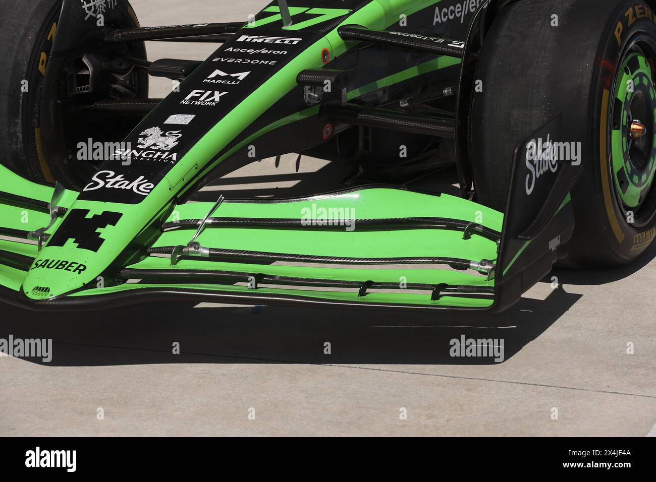 Stake F1 Team Kick Sauber C44, mechanical detail front wing during the Formula 1 Crypto.com ...