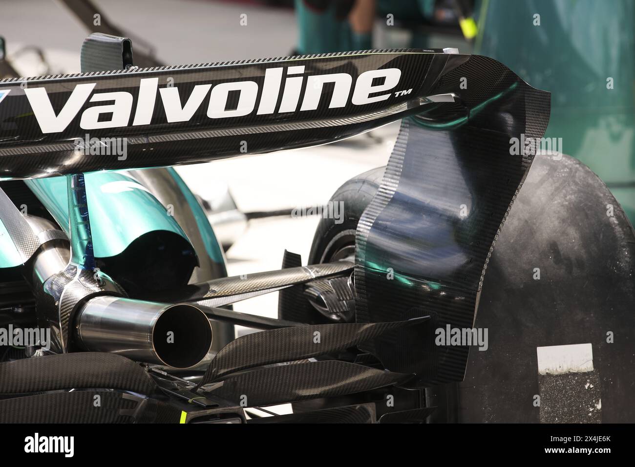 Aston Martin F1 Team AMR23, mechanical detail rear wing during the ...