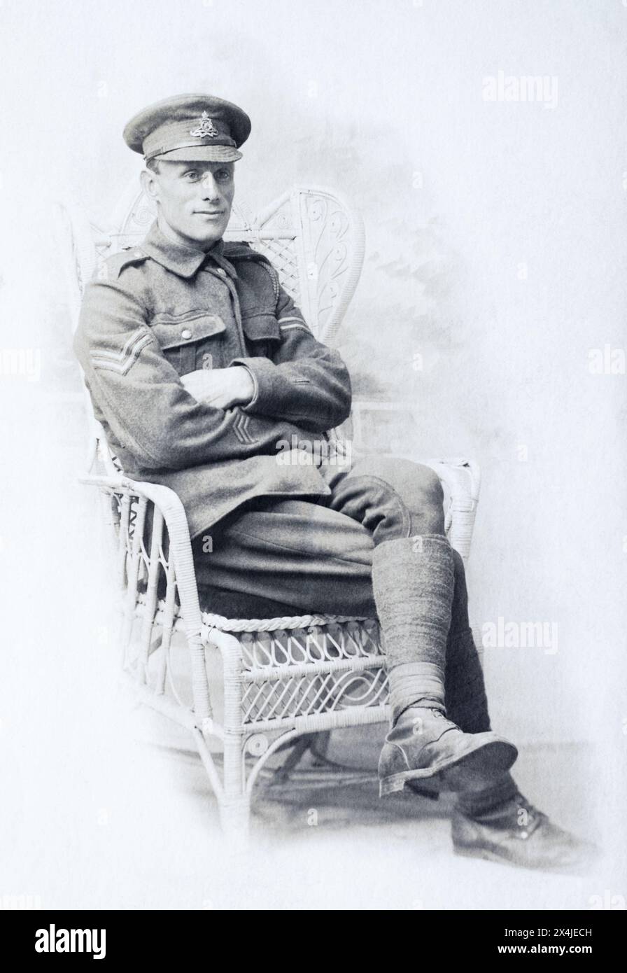 A Royal Artillery corporal with Overseas Service stripes and a Wounded ...