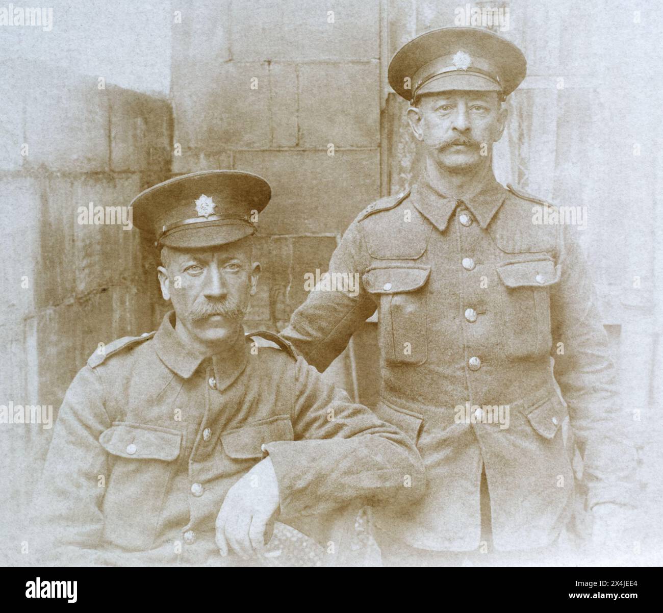 Two soldiers of the Army Service Corps during the First World War Stock ...