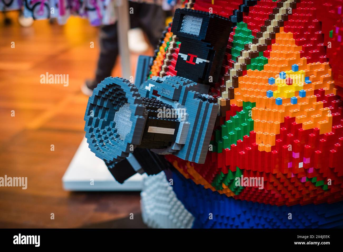 Copenhagen, Denmark - April 7, 2024: Huge Lego sculpture of a photo ...