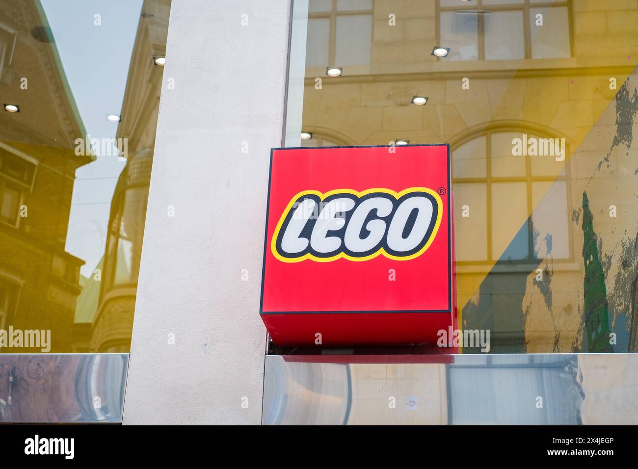 Copenhagen, Denmark - April 5, 2024: Lego brand shop in Copenhagen city ...