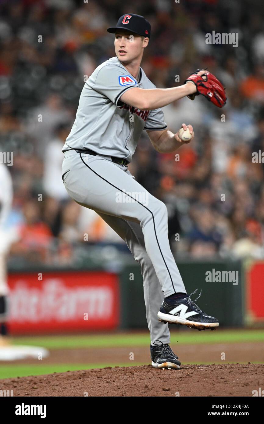 Cleveland Guardians pitcher Tim Herrin (29) pitches in the bottom of ...