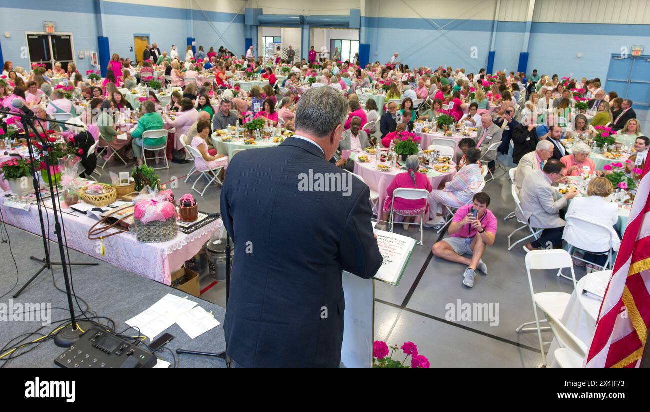 USA; 04-26-2024: The Apple Blossom Prayer Bruch at the Winchester ...