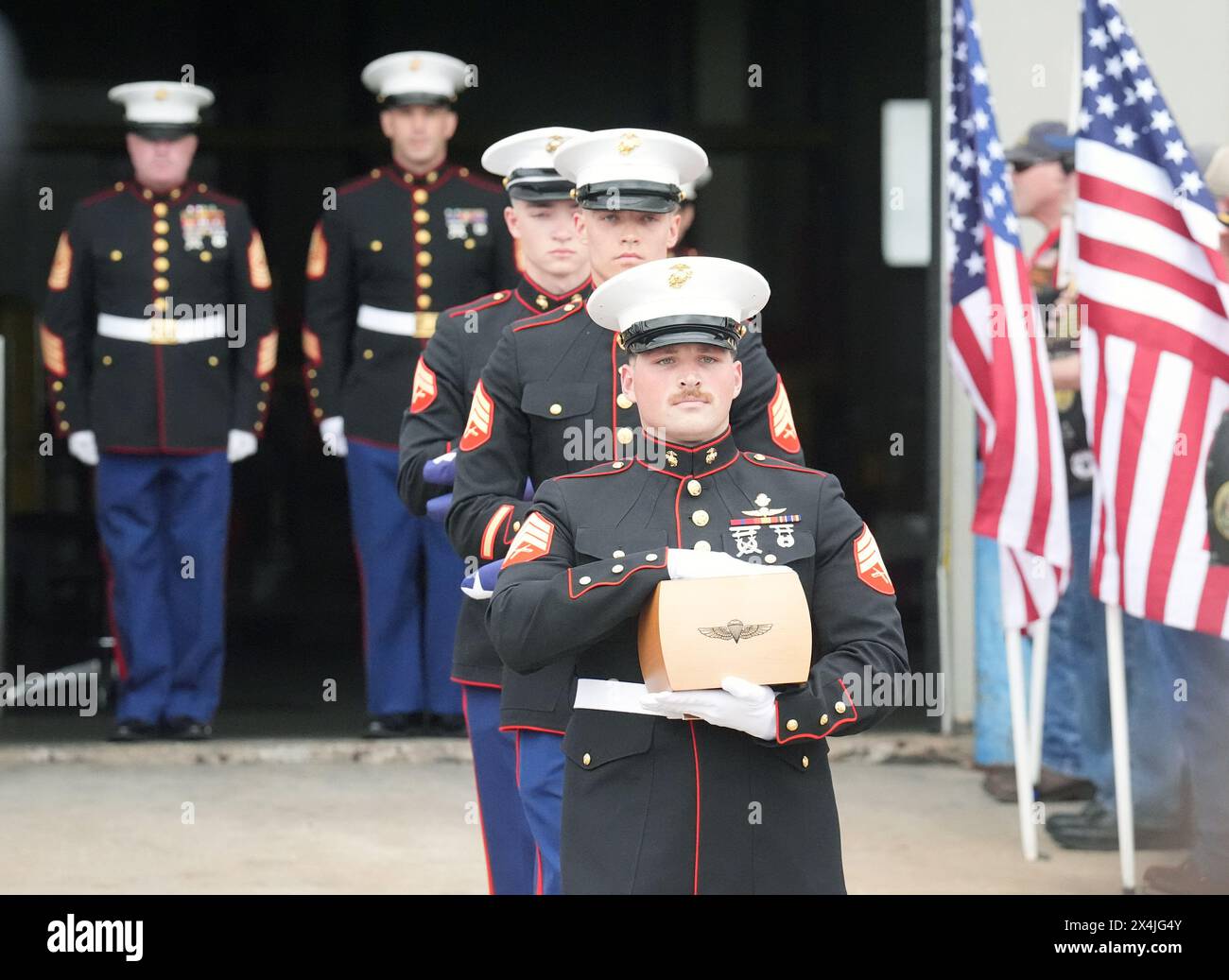St. Louis, United States. 03rd May, 2024. An honor guard carries the ...