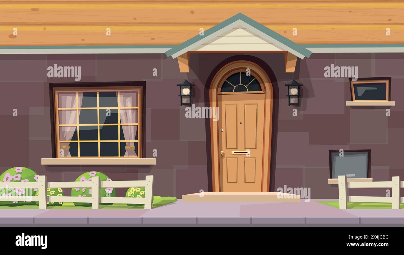Exterior view wall in Stock Vector Images - Alamy