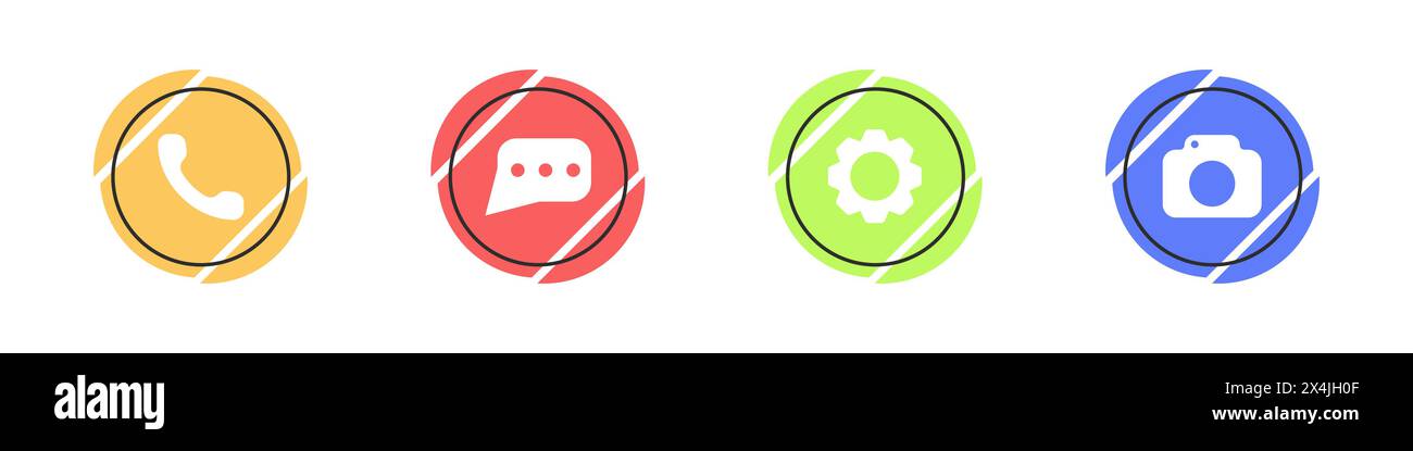 Settings icon. Logo of color web icons for the Internet, computer ...