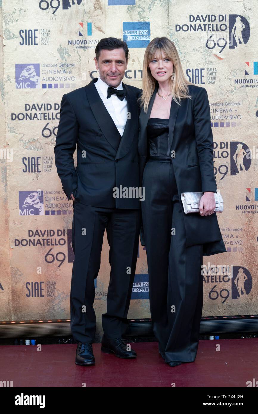 Rome, Italy, May 03, 2024 - Adriano Giannini attends at red carpet during David di Donatello ...