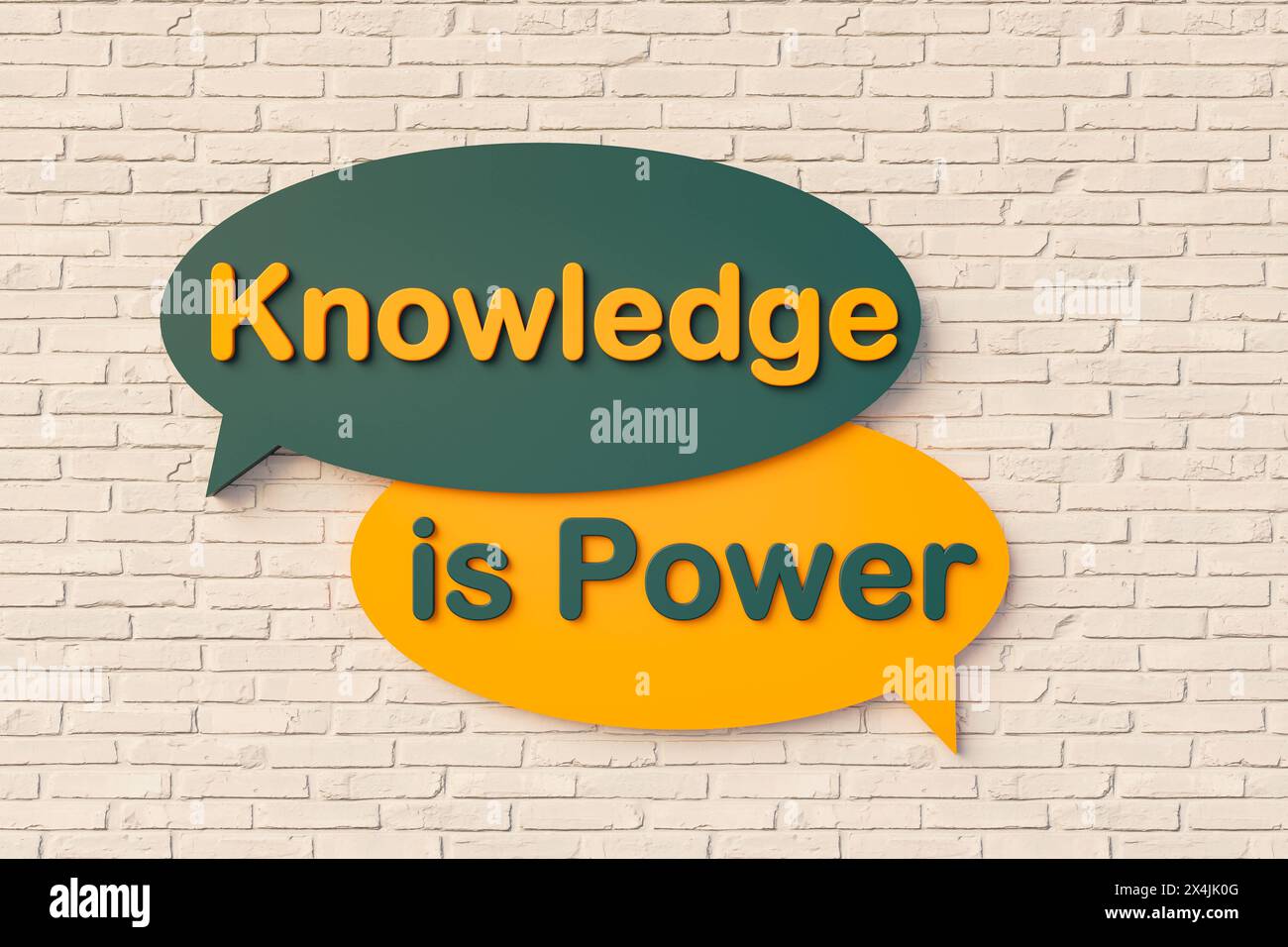 Knowledge is power. Knowledge is power. Cartoon speech bubble in yellow ...