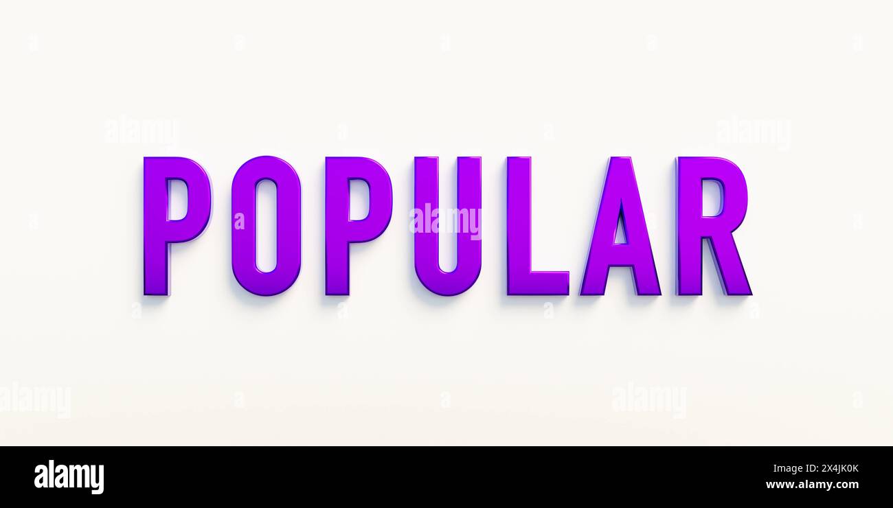 Popular Popular, banner - sign. The word ppular in purple capital ...