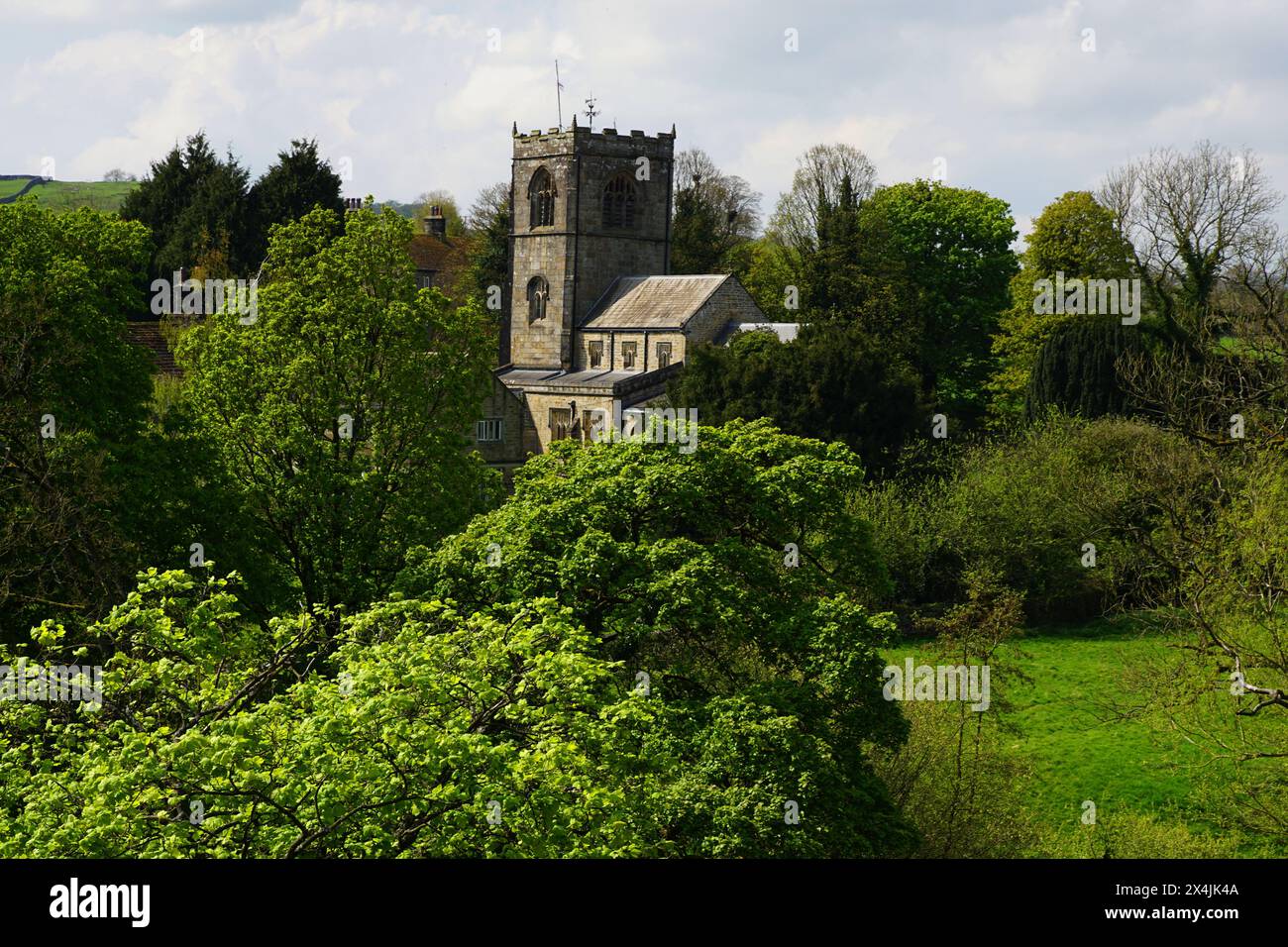 St Wilfrid's Church at Burnsall in in Wharfedale, North Yorshire ...