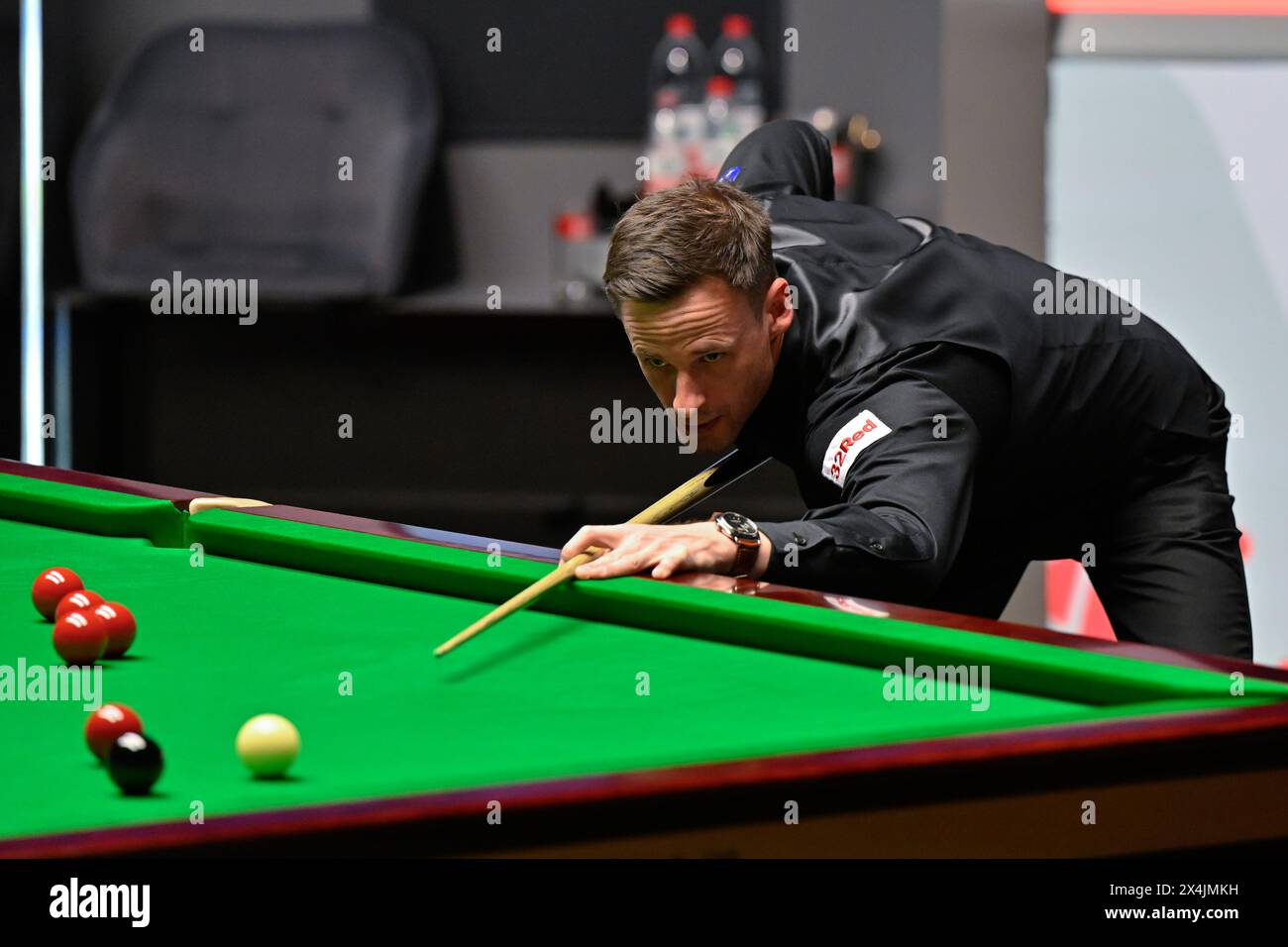 David Gilbert takes a shot, during the Cazoo World Championships 2024 ...