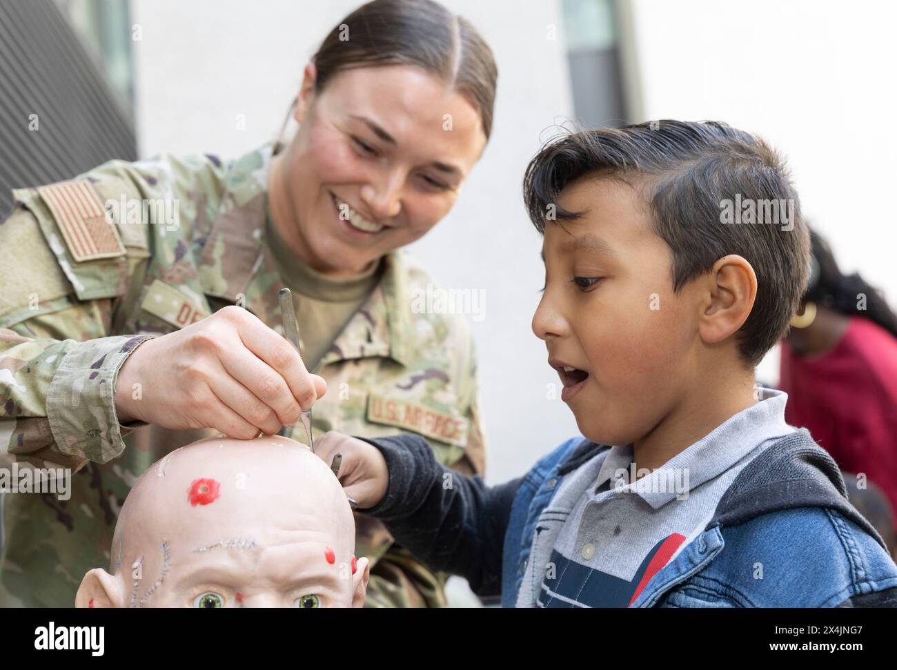 Bethesda, Maryland, USA. 25th Apr, 2024. Ethan Martinez prepares to cut ...