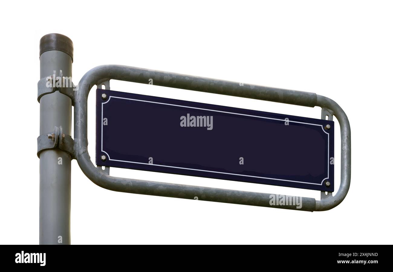 Dark Blue sign with copyspace isolated on white background Stock Photo ...