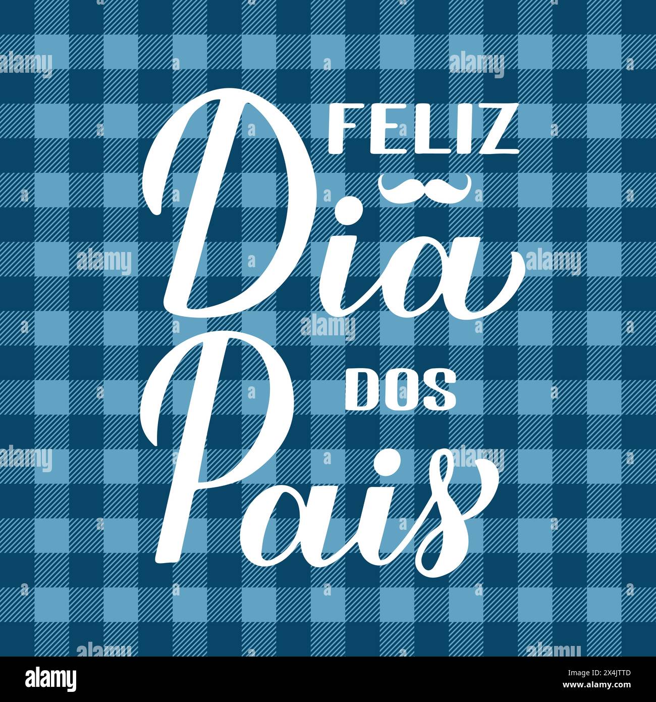 Happy Fathers Day in Portuguese. Feliz Dia dos Pais calligraphy hand ...