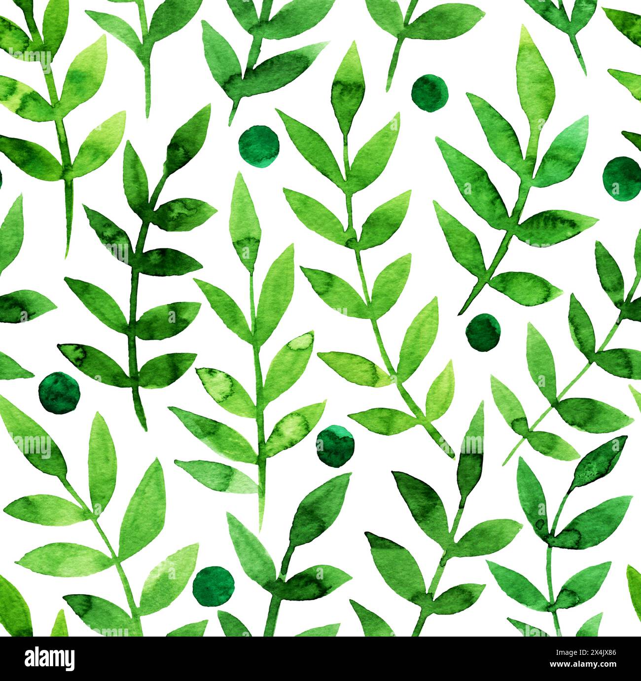 Seamless pattern with stylized leaves. Floral endless pattern filled ...