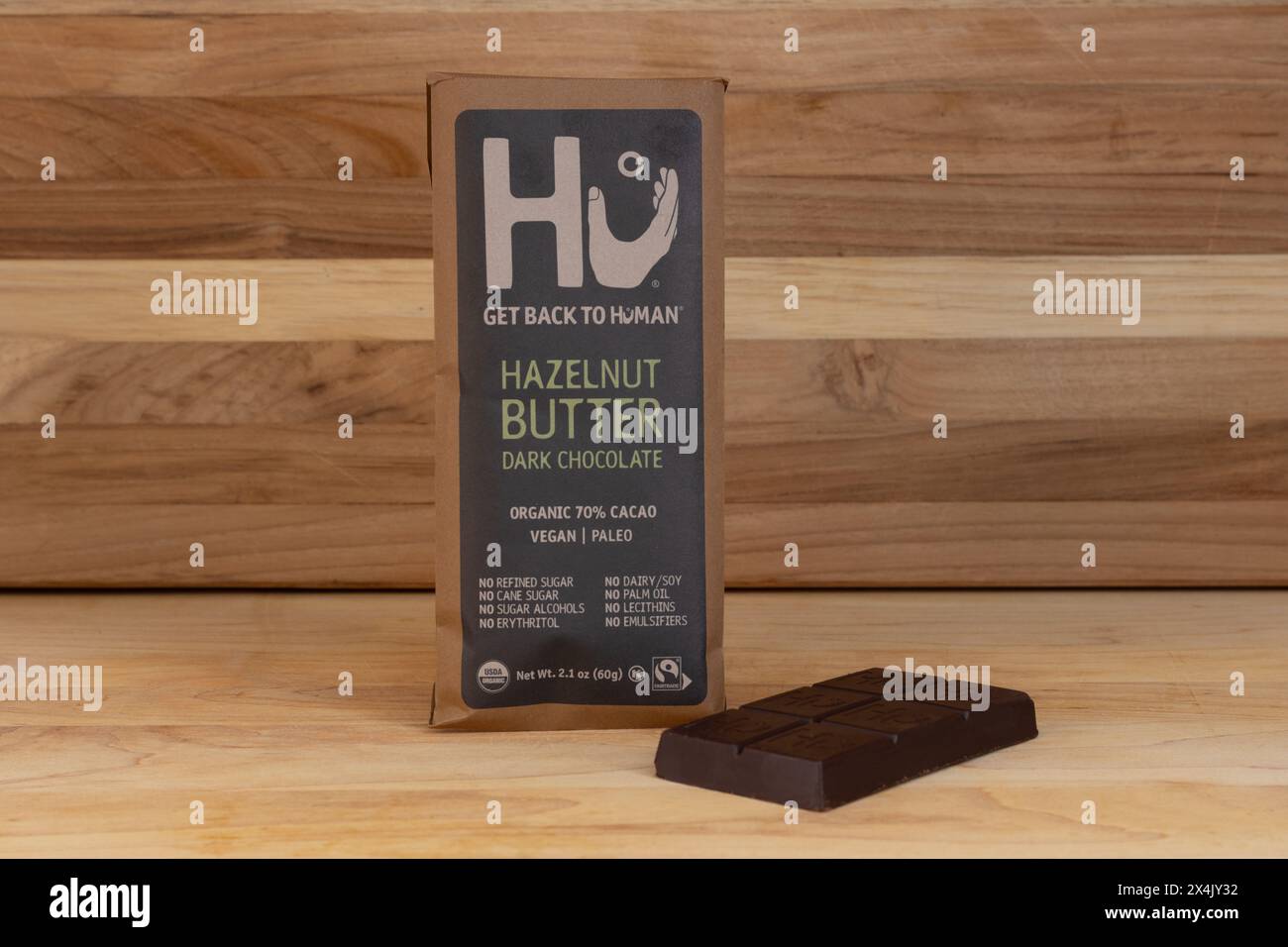 Get Back to Human brand hazelnut butter and dark chocolate barr with ...