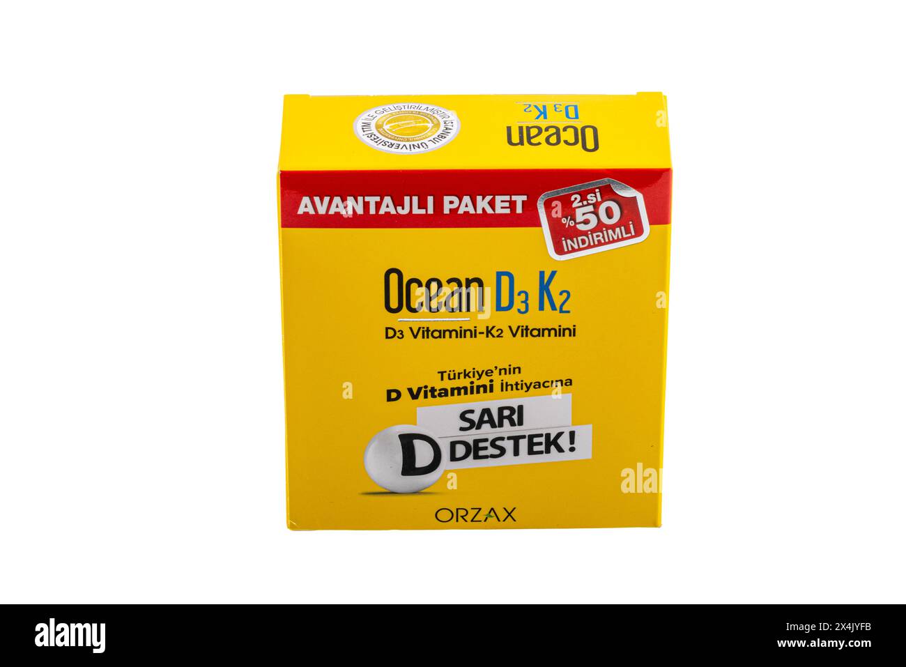Istanbul Turkey 27 April 2024; Ocean D3 vitamin K2. Vitamin D produced ...