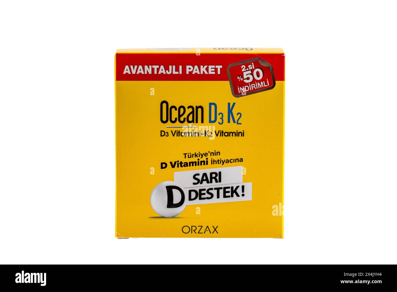 Istanbul Turkey 27 April 2024; Ocean D3 vitamin K2. Vitamin D produced ...