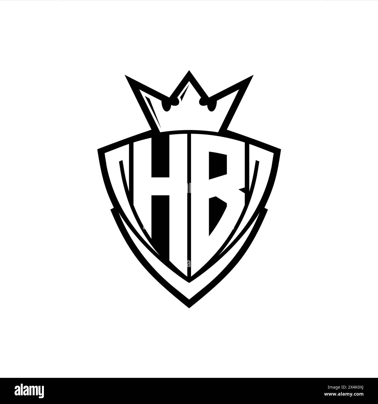 Letter hb crown logo hi-res stock photography and images - Alamy