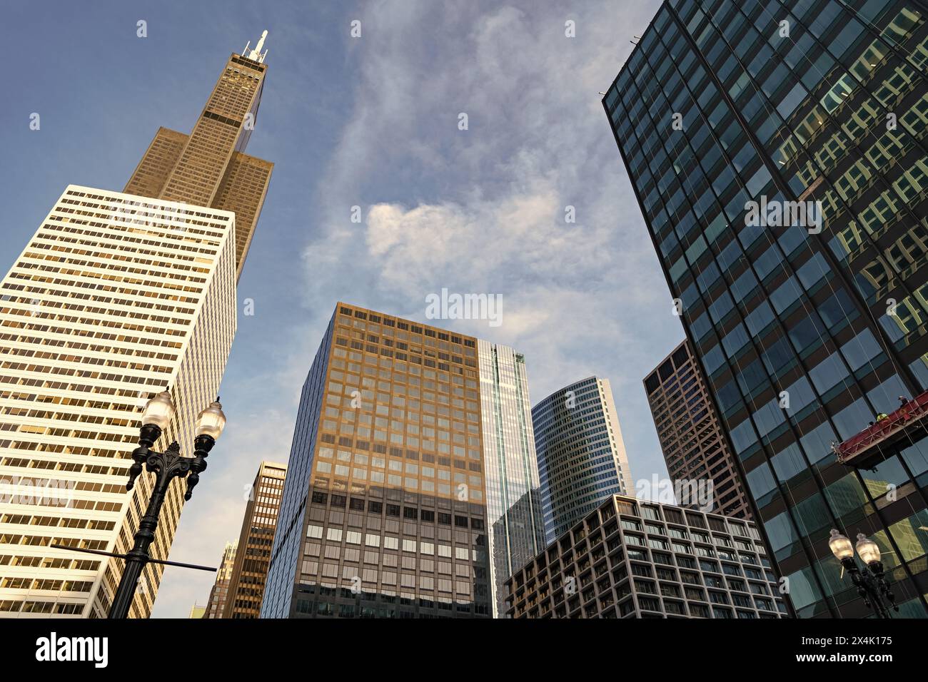 perspective view. skyscraper building architecture. skyscraper with ...