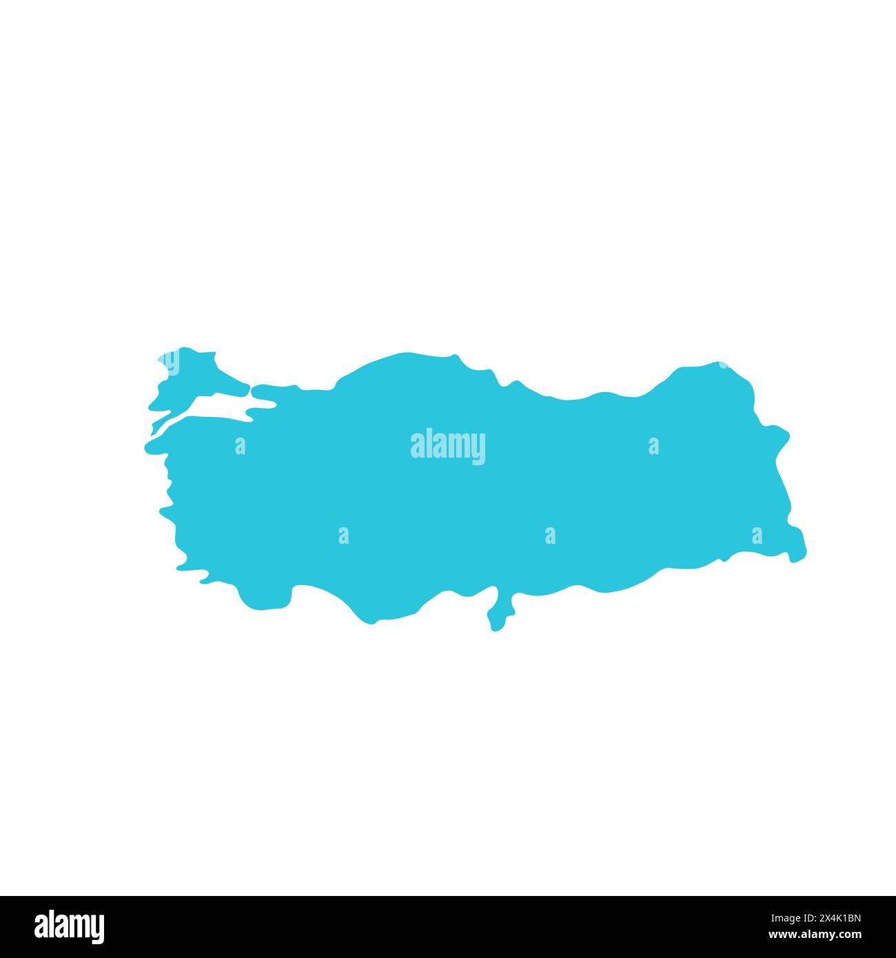 Turkey map icon. Isolated on white background. From blue icon set Stock ...