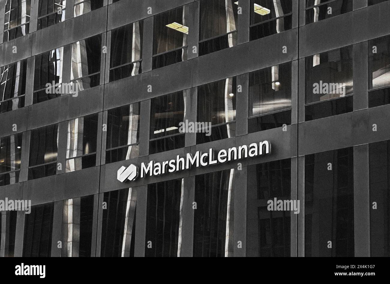 Marsh McLennan Headquarters, exterior view, Avenue of the Americas, New ...