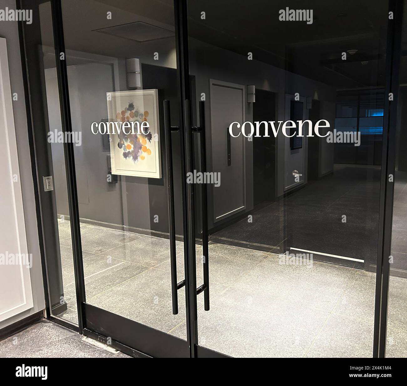 Convene, premium office and event space, lobby entrance, 530 Fifth ...