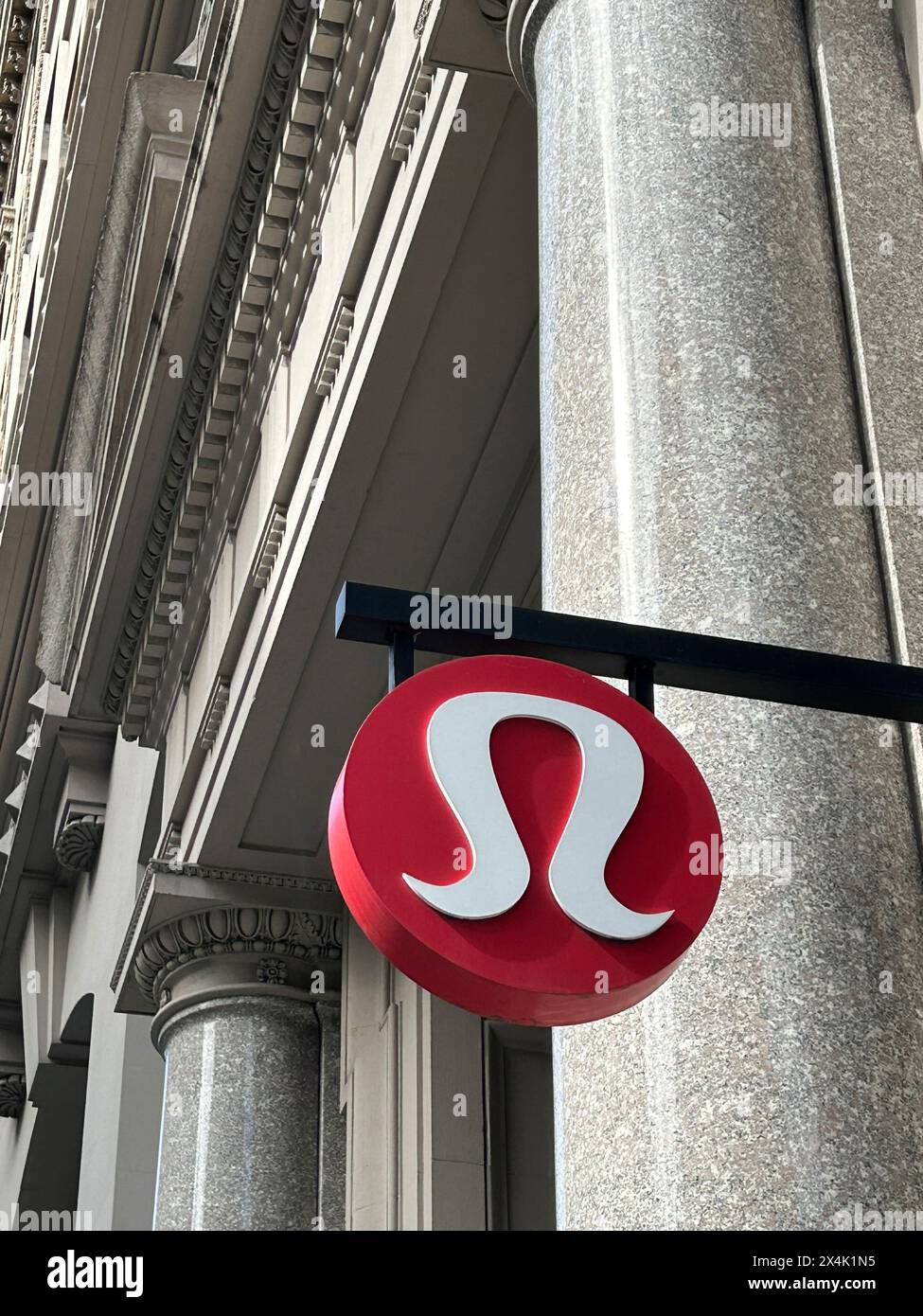 Lulu Lemon store logo, building exterior view, New York City, New York ...