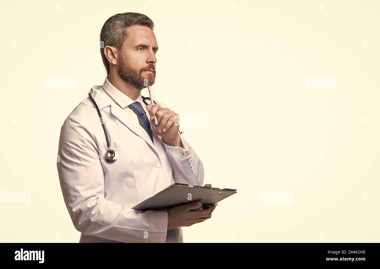 internist with anamnesis in studio, banner. internist with anamnesis on ...