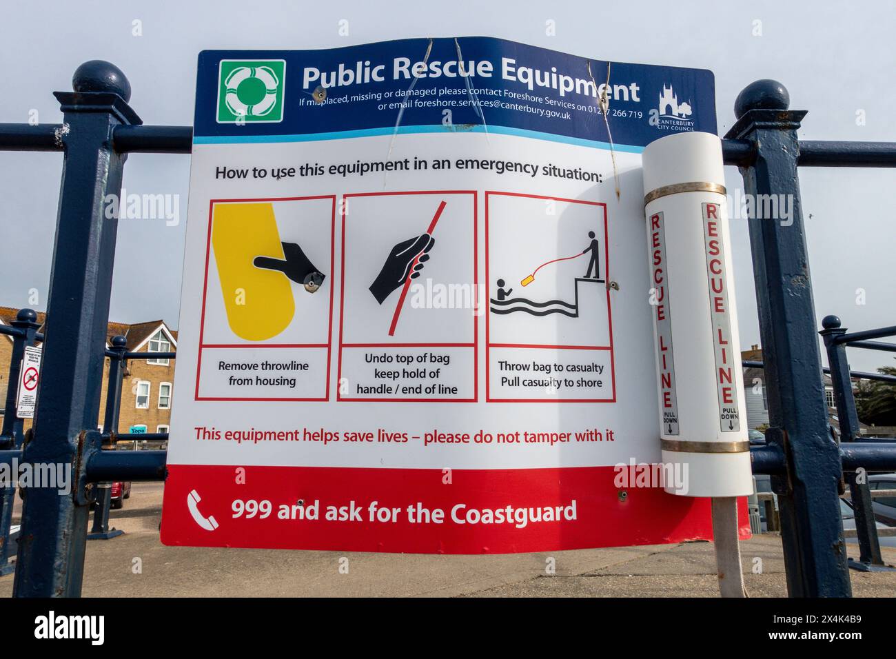 Public,Rescue,Equipment,Rescue Line,Whitstable Harbour,Whitstable,Kent ...