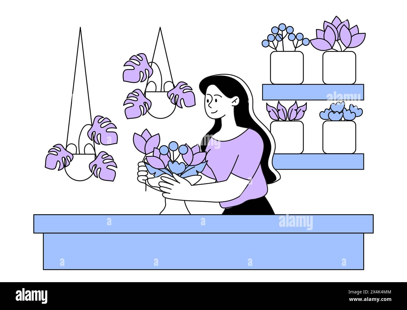 Decoration in florist shop Cut Out Stock Images & Pictures - Alamy